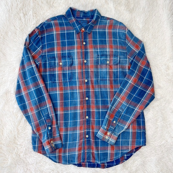 Lucky Brand | Shirts | Lucky Brand Mens Plaid Flannel Shirt Lightweight ...
